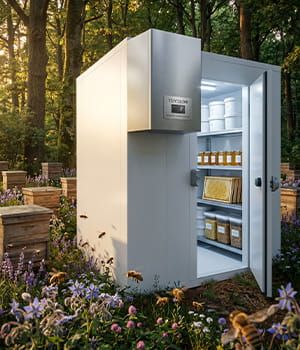 Stockage du miel avec une chambre froide